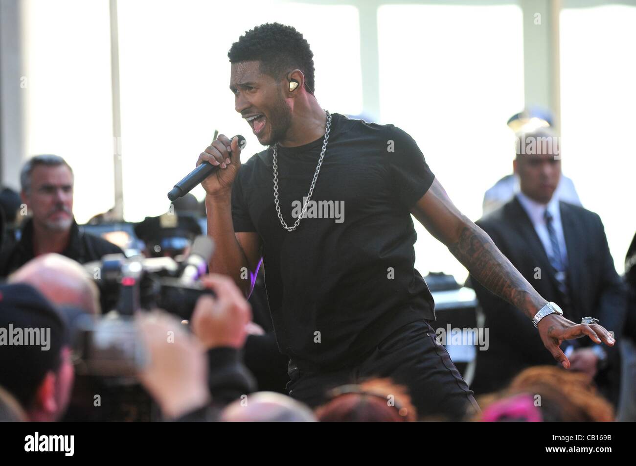 Usher on stage for NBC Today Show Concert with Usher, Rockefeller Plaza ...