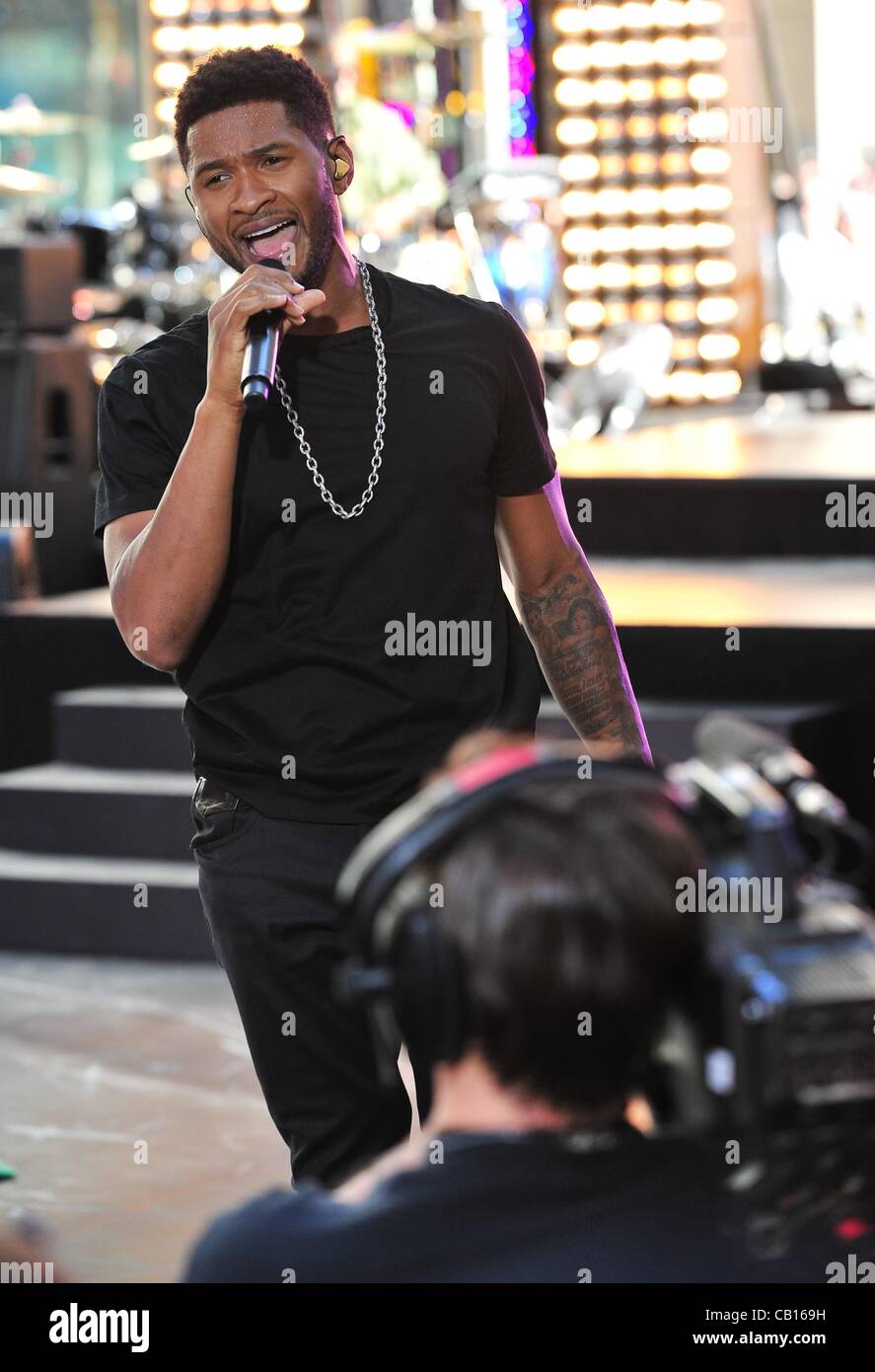 Usher on stage for NBC Today Show Concert with Usher, Rockefeller Plaza ...