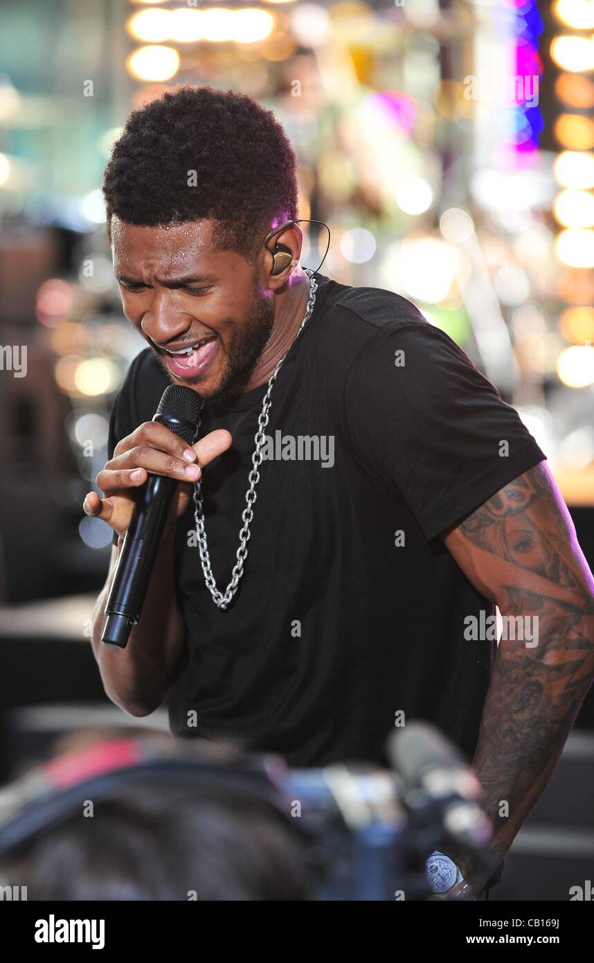 Usher on stage for NBC Today Show Concert with Usher, Rockefeller Plaza ...