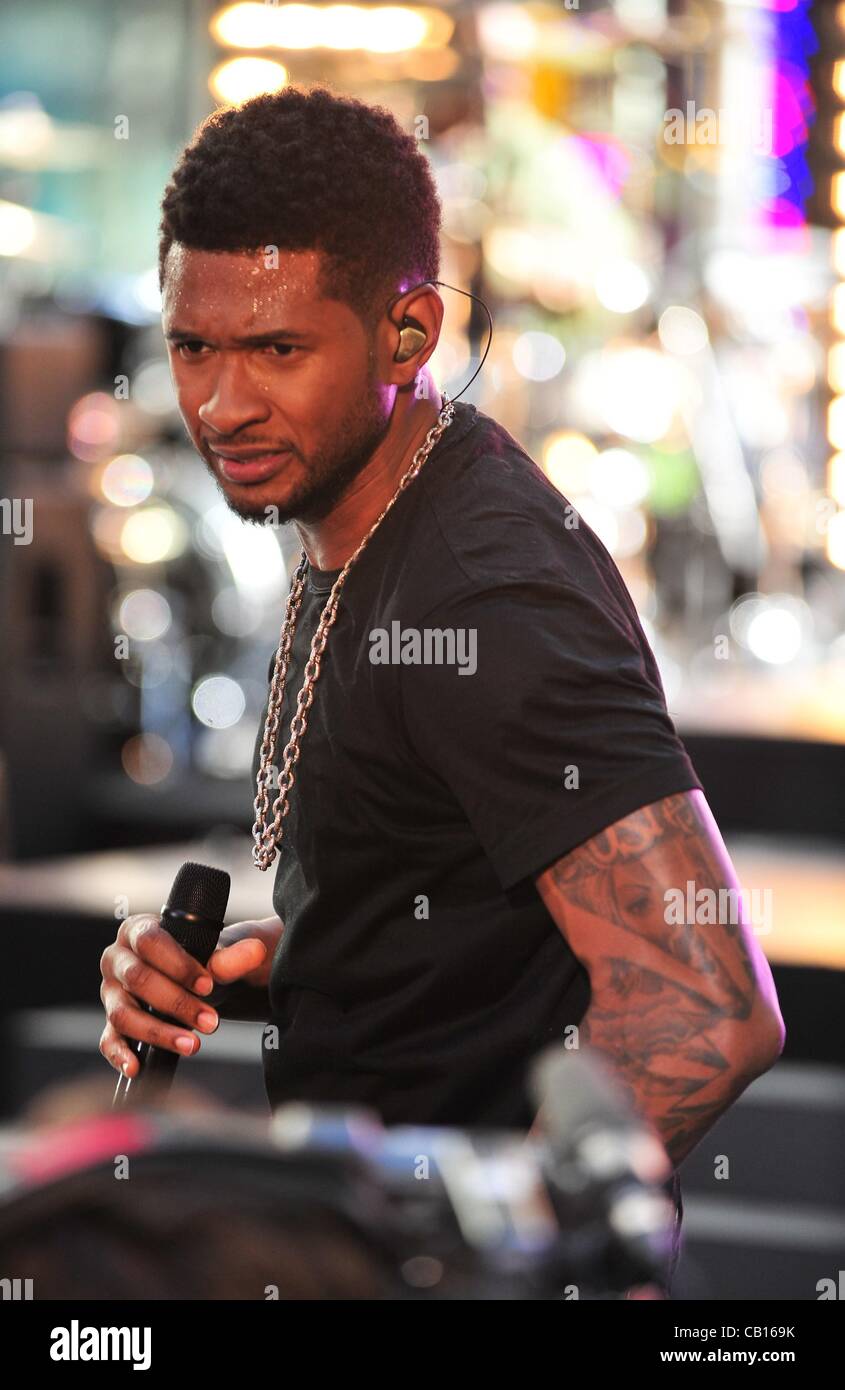 Usher on stage for NBC Today Show Concert with Usher, Rockefeller Plaza ...