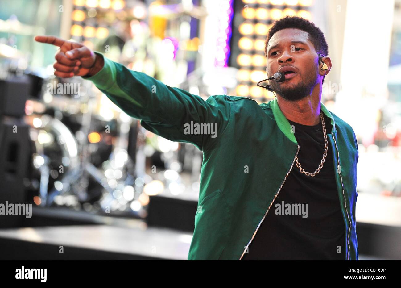 Usher on stage for NBC Today Show Concert with Usher, Rockefeller Plaza ...
