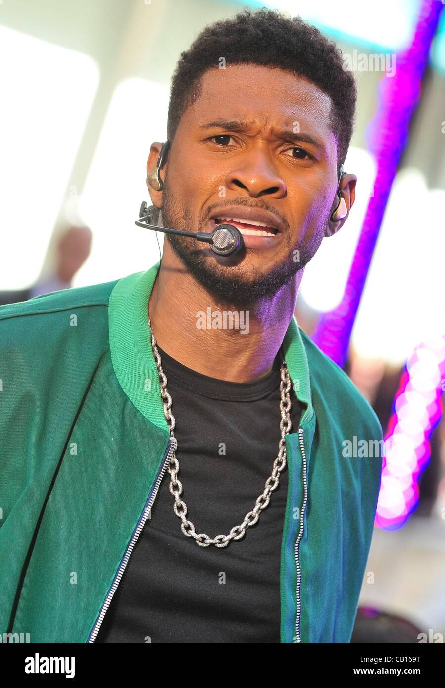 Usher on stage for NBC Today Show Concert with Usher, Rockefeller Plaza ...