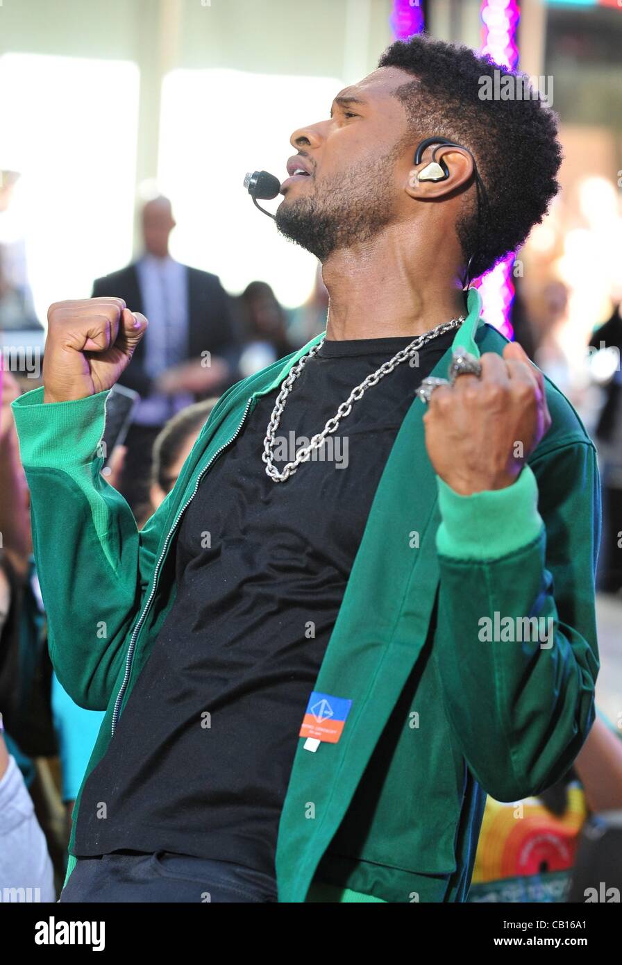 Usher on stage for NBC Today Show Concert with Usher, Rockefeller Plaza ...