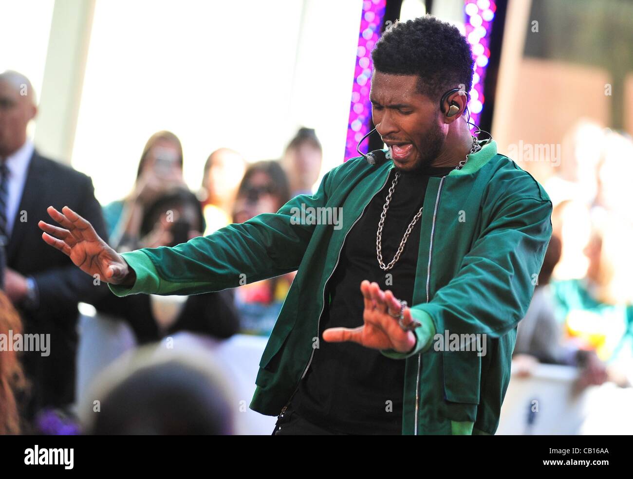 Usher on stage for NBC Today Show Concert with Usher, Rockefeller Plaza ...