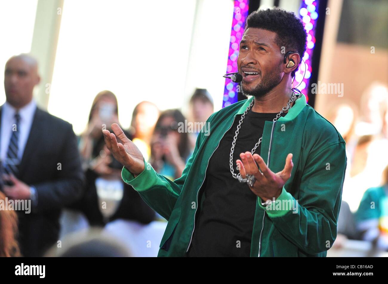 Usher on stage for NBC Today Show Concert with Usher, Rockefeller Plaza ...