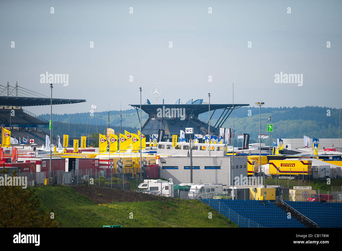The Nurburgring Formula 1 track from a distance during qualifying for ...