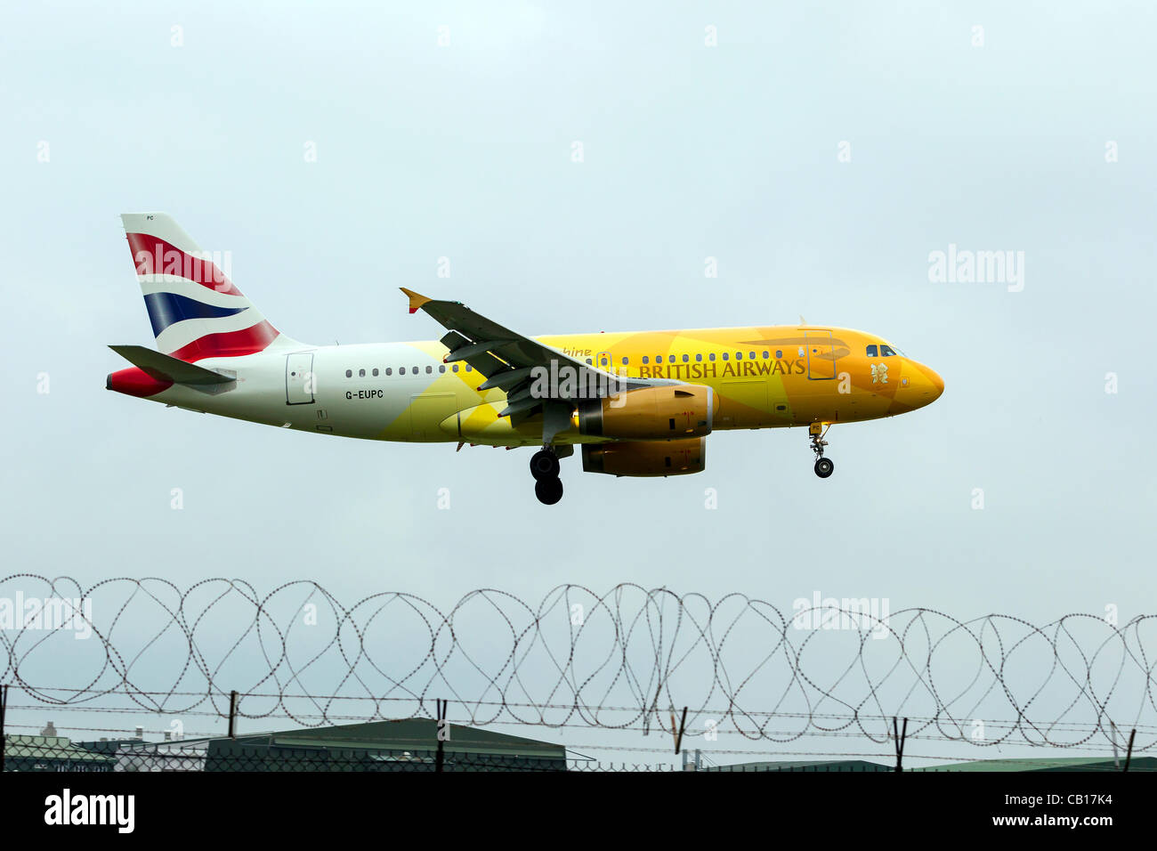 BA 2012 arriving at culdrose Cornwall UK with Olympic flame + VIPs ...