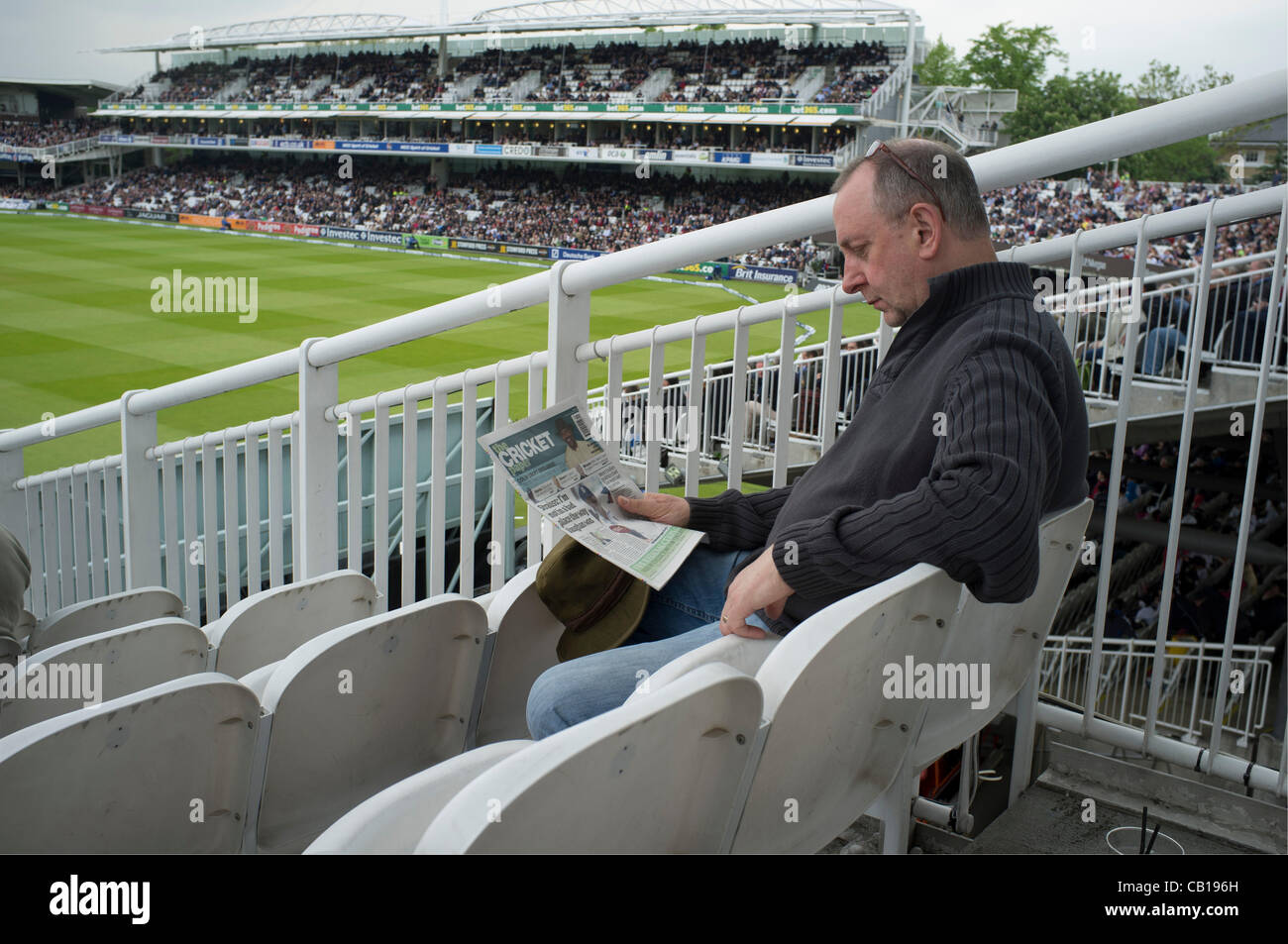 Lords Cricket ground, London 18 May 2012. Spectators and fans attending ...