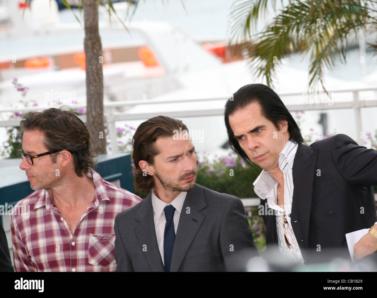 Guy Pearce, Shia Labeouf, Nick Cave, at the Lawless film photocall at ...