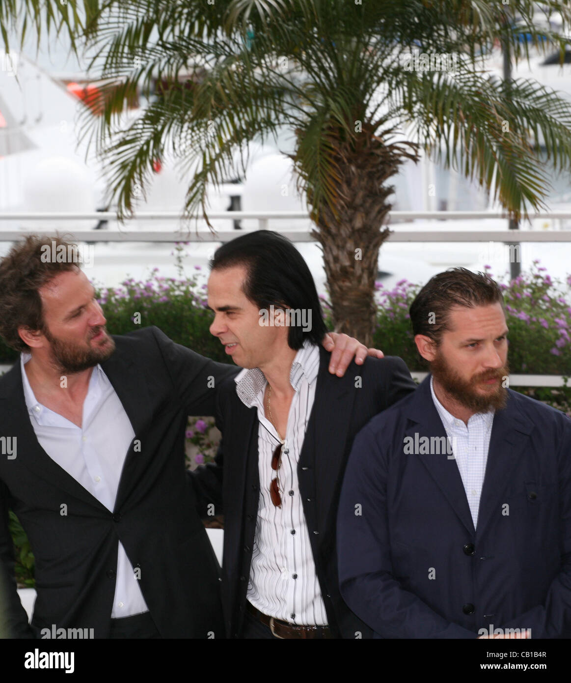 Jason Clarke, Nick Cave, Tom Hardy at the Lawless film photocall at the ...