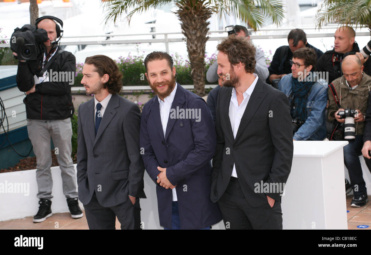 Shia Labeouf, Tom Hardy, Jason Clarke at the Lawless film photocall at ...