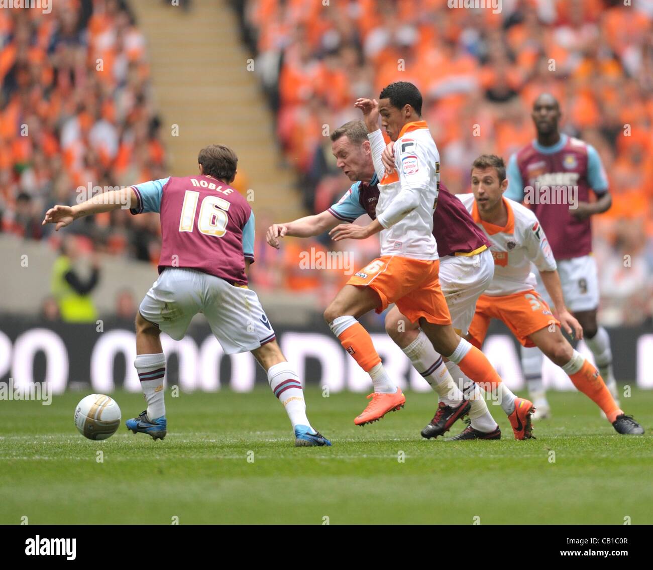 19.05.2012 London, England. West Ham United v Blackpool. Thomas Ince ...