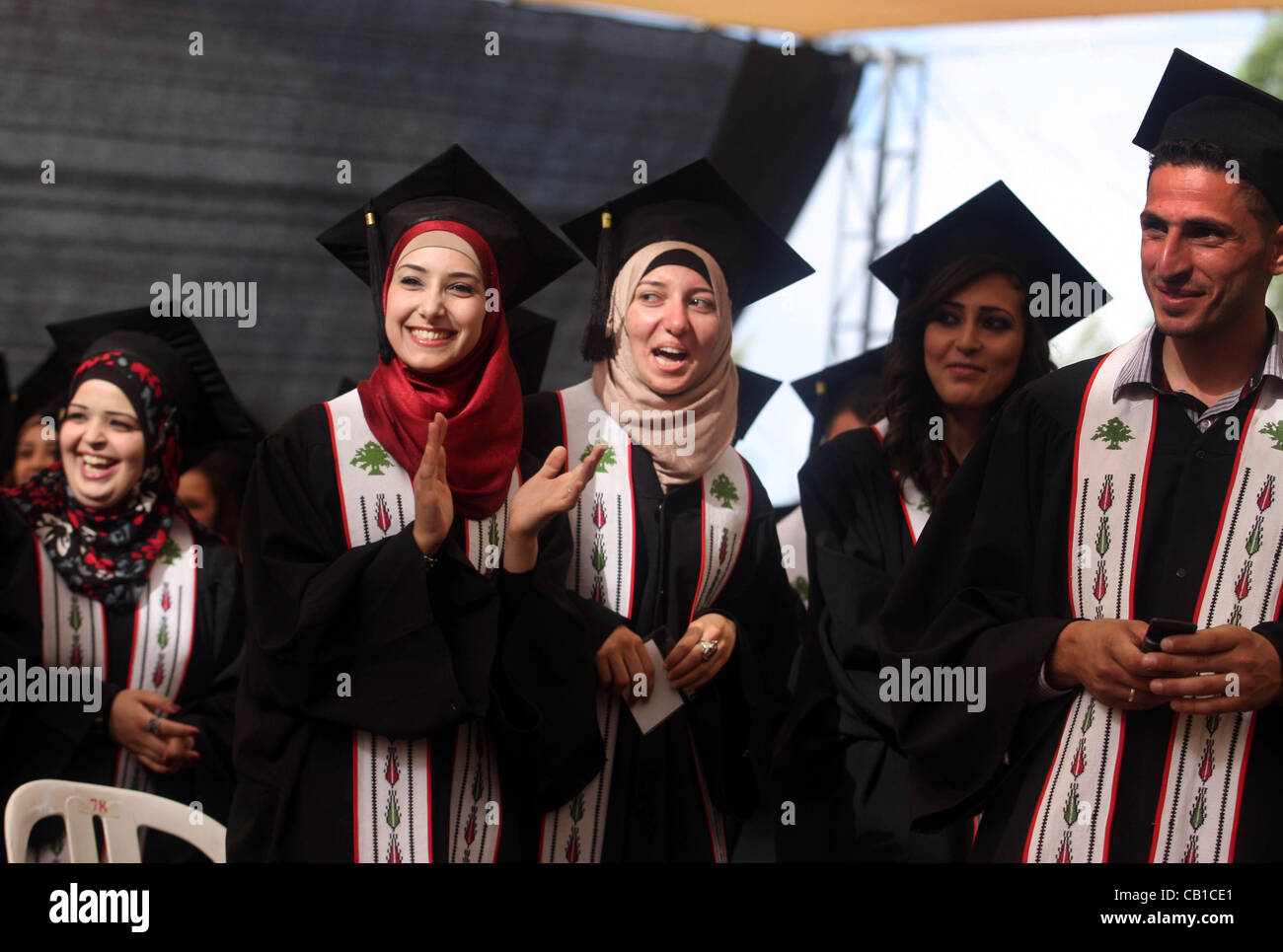 Ramallah, West Bank, Palestinian Territory - Palestinian students ...