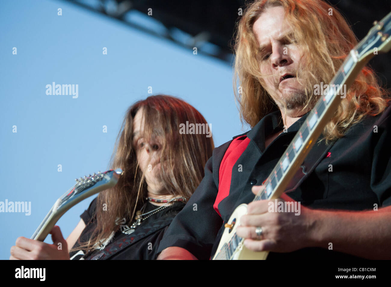 LINCOLN, CA - May 19: Dave Rude and Frank Hannon with Tesla performs at ...