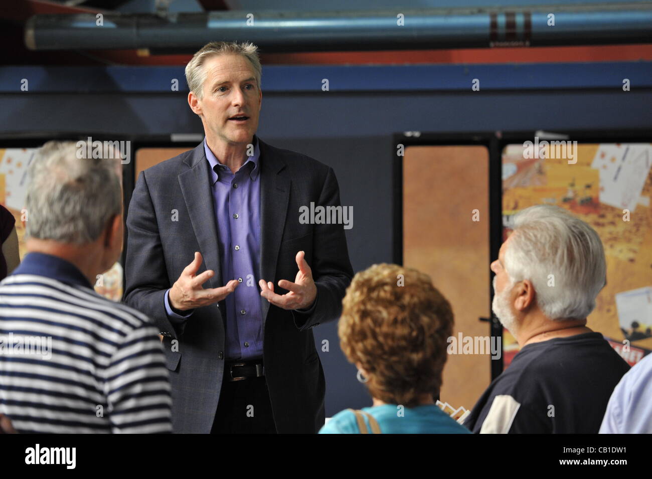 Erik Lindbergh, grandson of aviator Charles Lindbergh, participates in ...