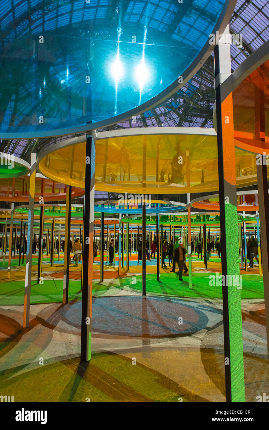 European Museum Night, Grand Palais, Monumenta Art Exhibit Light ...