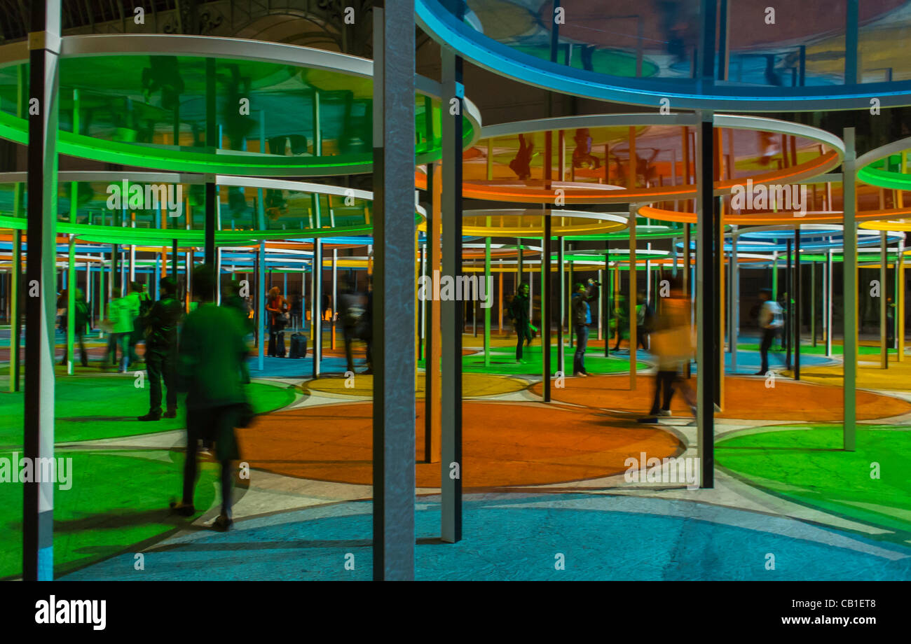 European Museum Night, "Grand Palais", "Monumenta" Art Exhibit Light ...