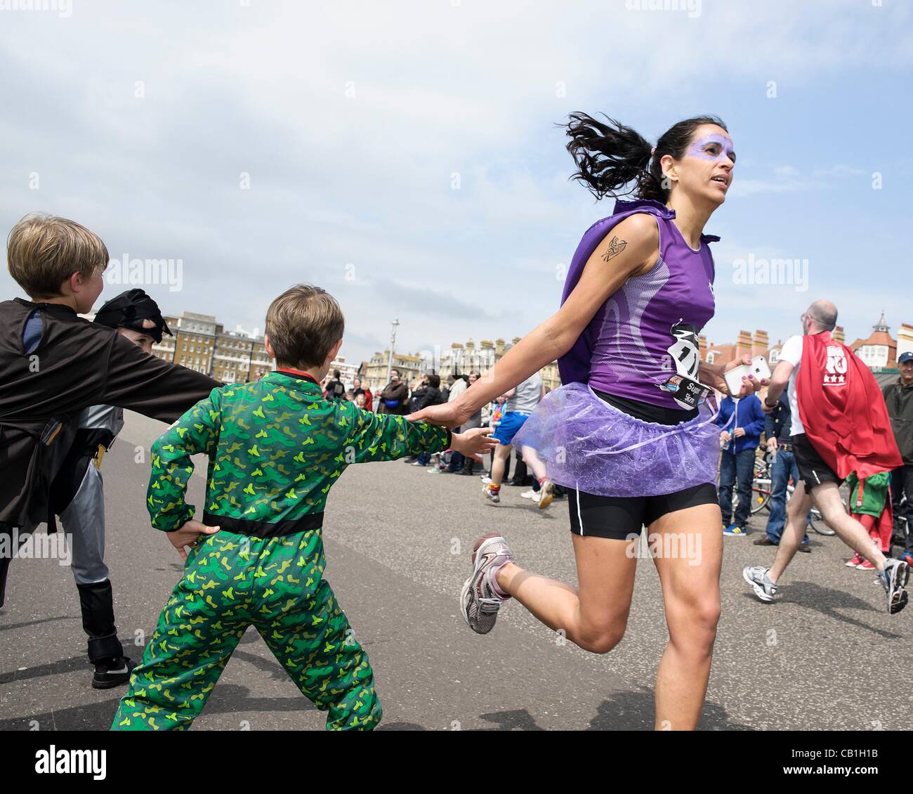 Brighton, Sussex, UK. 20/05/2012. Heroes run for charity on Brighton ...