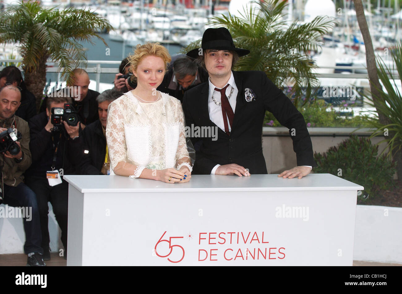 Cannes, France. 20/05/2012. Lily Cole and Pete Doherty attend the ...
