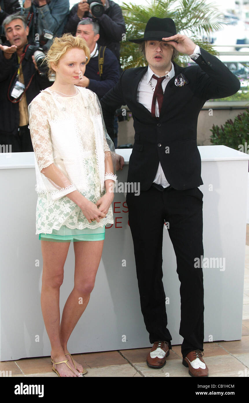 Cannes, France. 20/05/2012. Lily Cole and Pete Doherty attend the ...