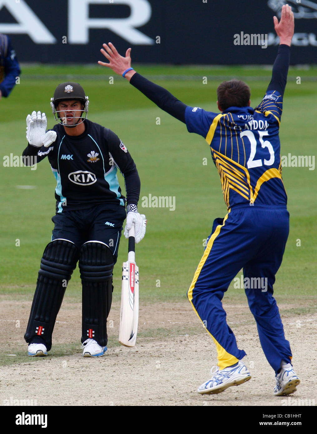 20.05.12 The Brit Oval, London, ENGLAND: Mitchell Claydon of Durham ...