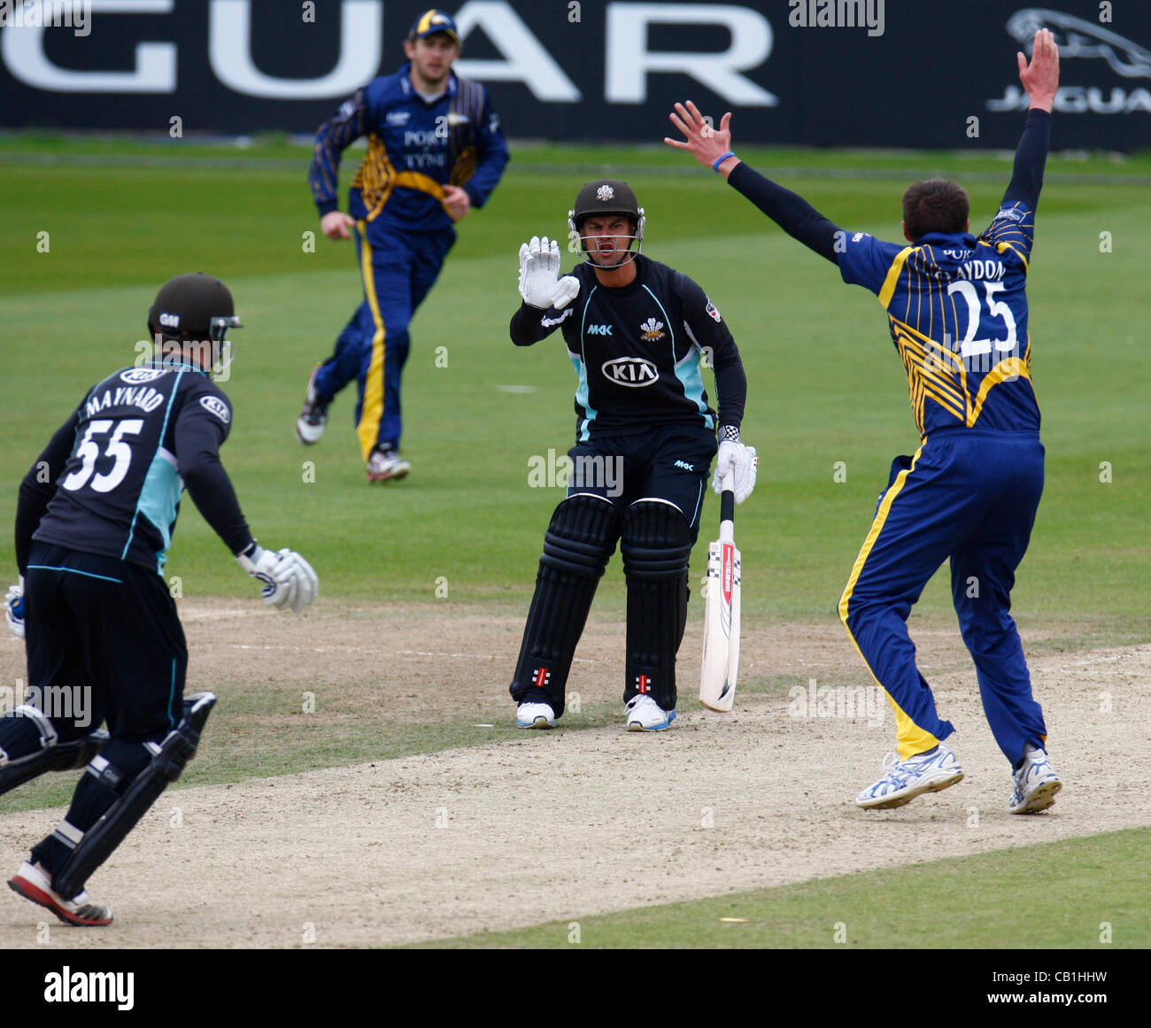 20.05.12 The Brit Oval, London, ENGLAND: Mitchell Claydon of Durham ...