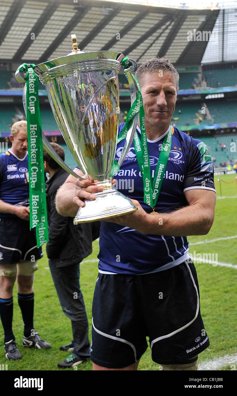 19.5.12 London, England. Brad Thorn of Leinster Rugby winner with the ...