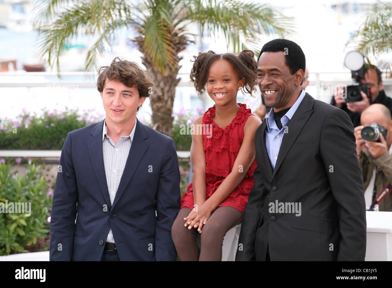 Director Benh Zeitlin, Actress Quvenzhané Wallis and actor Dwight Henry ...