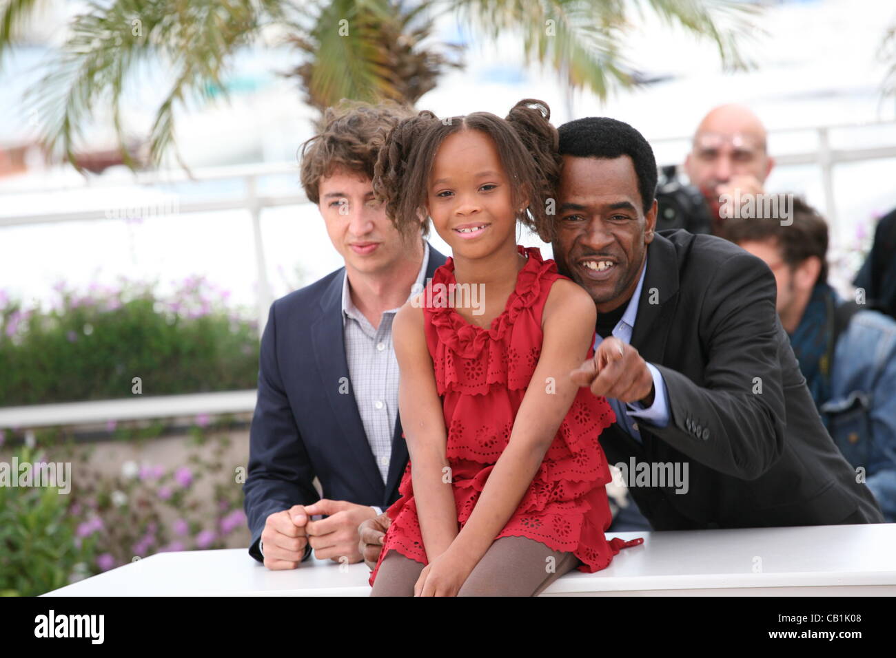 Director Benh Zeitlin, Actress Quvenzhané Wallis and actor Dwight Henry ...