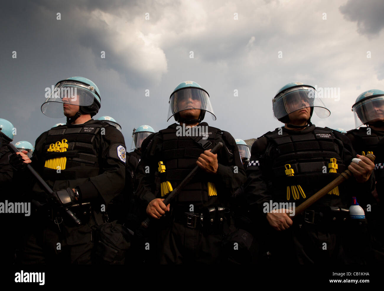 May 20, 2012 - Chicago, Ill, U.S - Chicago Police line up during NATO ...