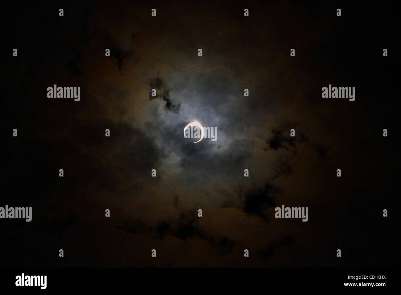 Annular Solar Eclipse in Japan. this photo was taken on May 21,2012 ...
