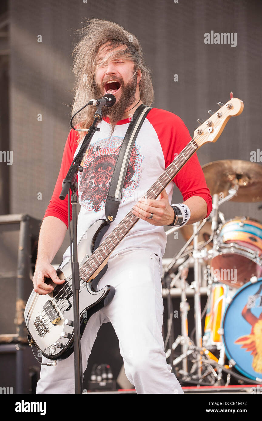 May 20, 2012 - Columbus, Ohio; USA - Bass Guitarist TROY SANDERS of the ...
