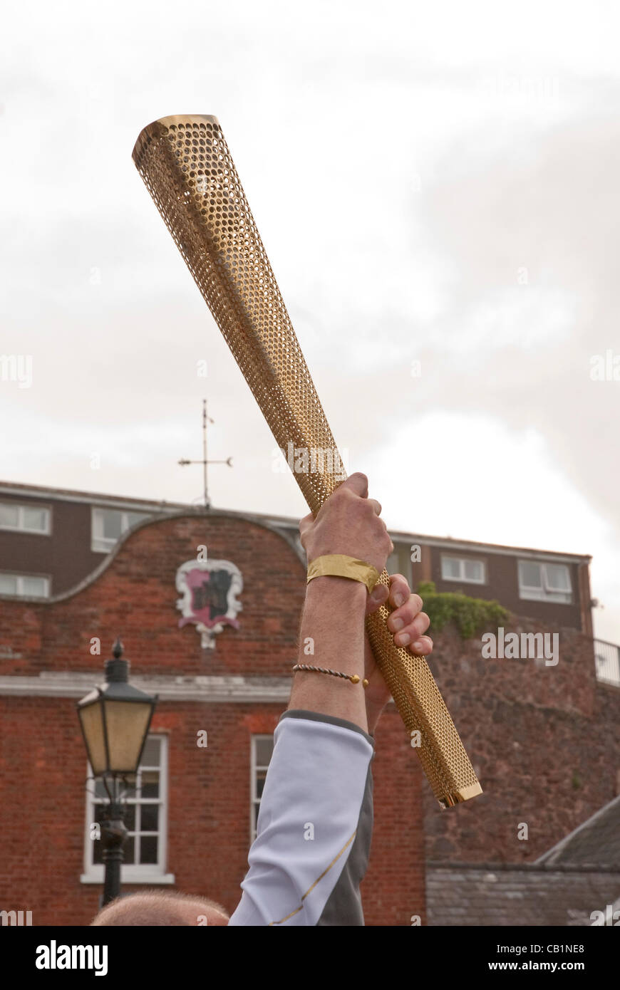 Olympic Torchbearer Paul Giblin, from Exeter Respect festival, starts ...