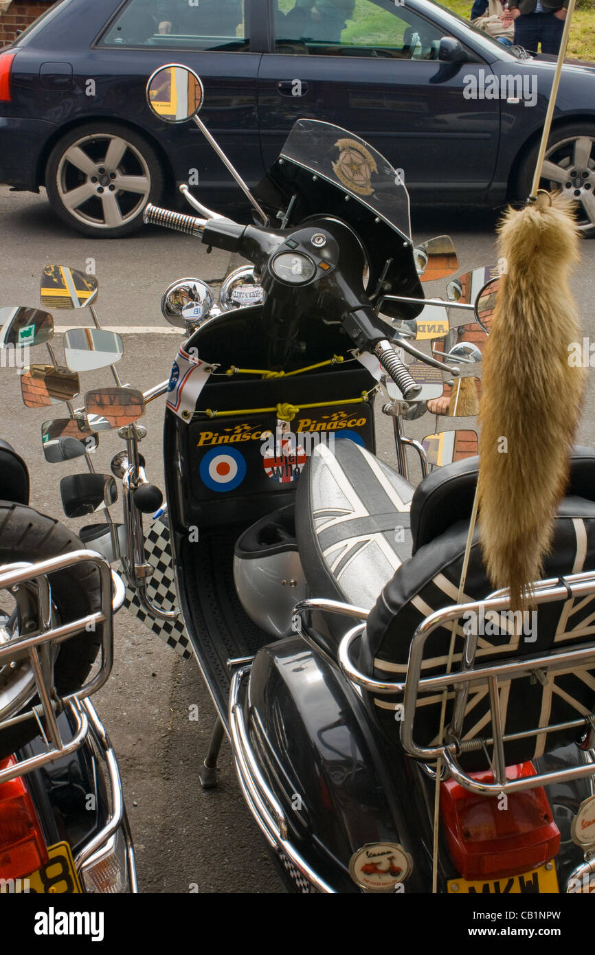 Motor Scooter rally in Sheffield on Sunday 20th May 2012. Hundreds of ...