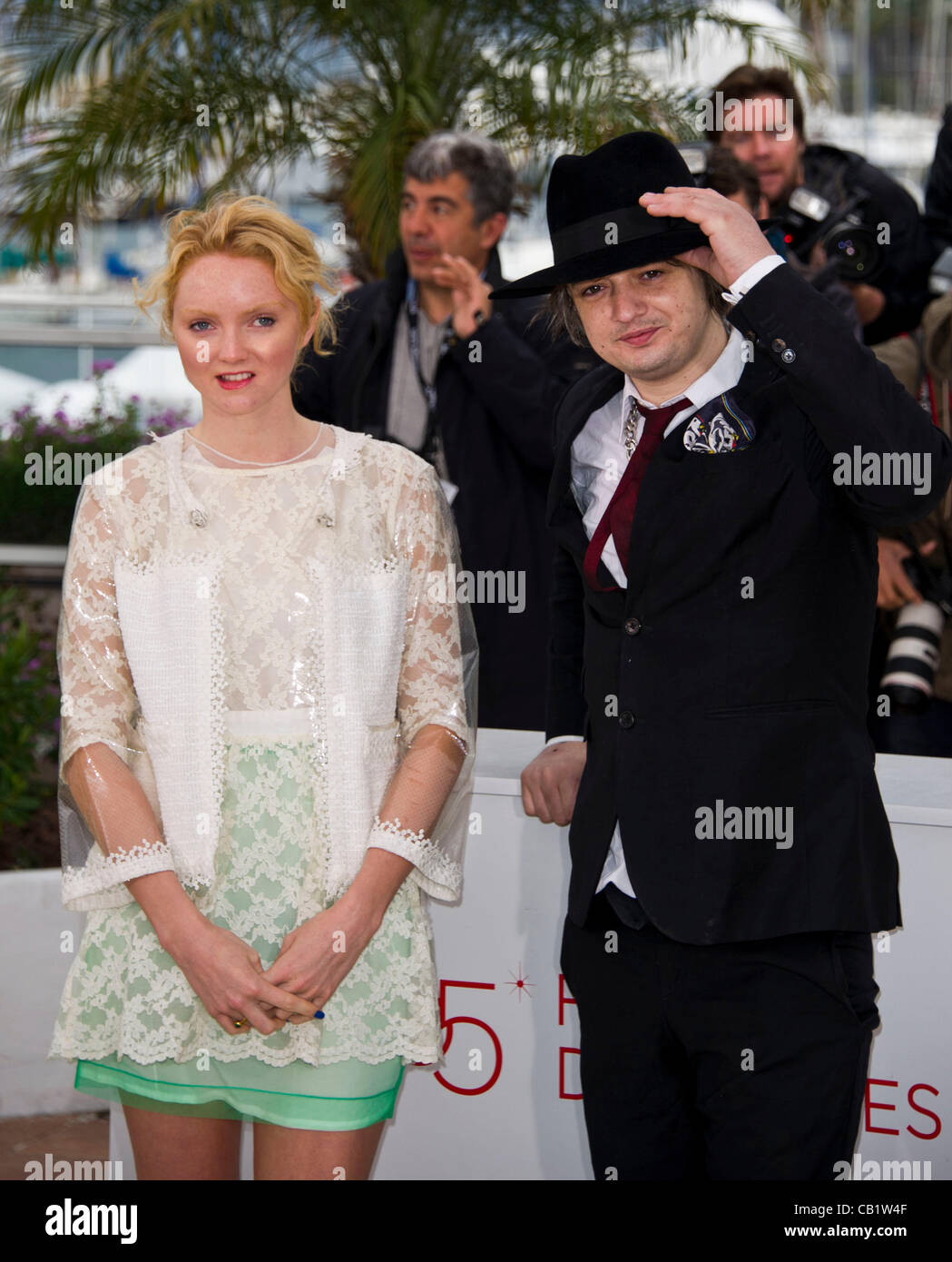 Lily Cole (model/actress) & Pete Doherty (singer/actor) at photocall ...