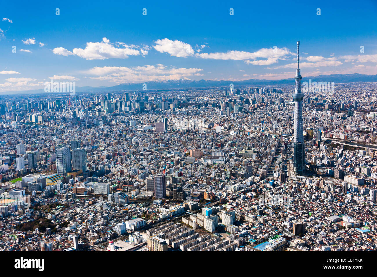 File Photo Showing an aerial view of Tokyo Skytreetaken on February 9th ...