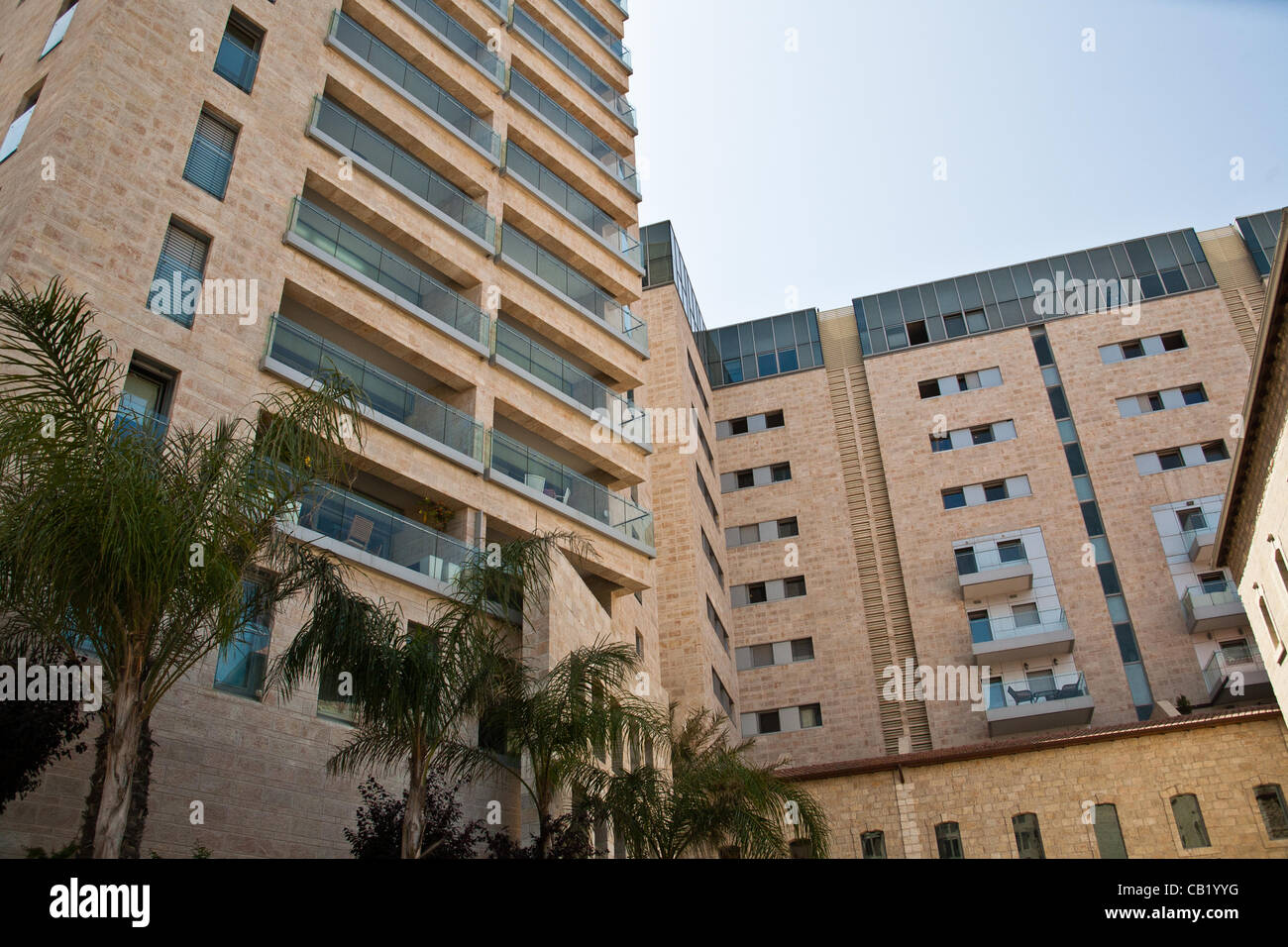 Rear view of newly built King David Residence, built on land sold by ...