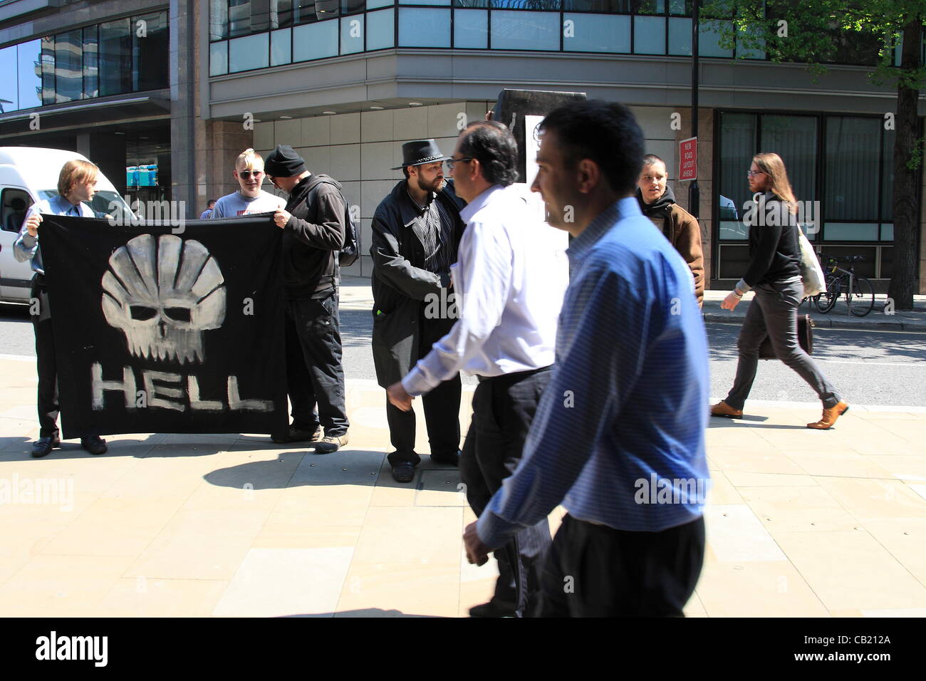Tuesday 22nd May 2012 protests against Royal Dutch Shell plc as the ...