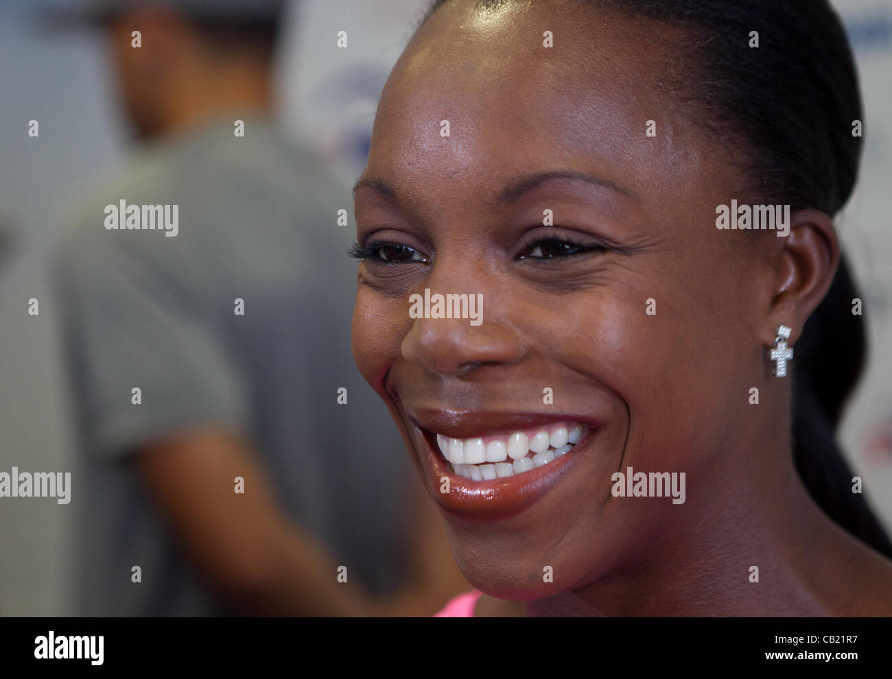 Jamaica's sprinter Veronica Campbell-Brown is seen at a press ...