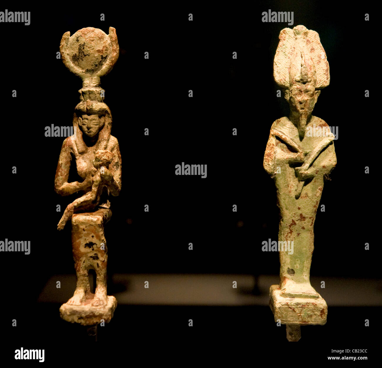 May 22, 2012 - Los Angeles, California, USA - Statues of Isis (left ...