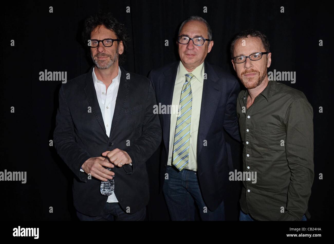 Joel Coen, Barry Sonnenfeld, Ethan Coen on stage for The Apple Store ...