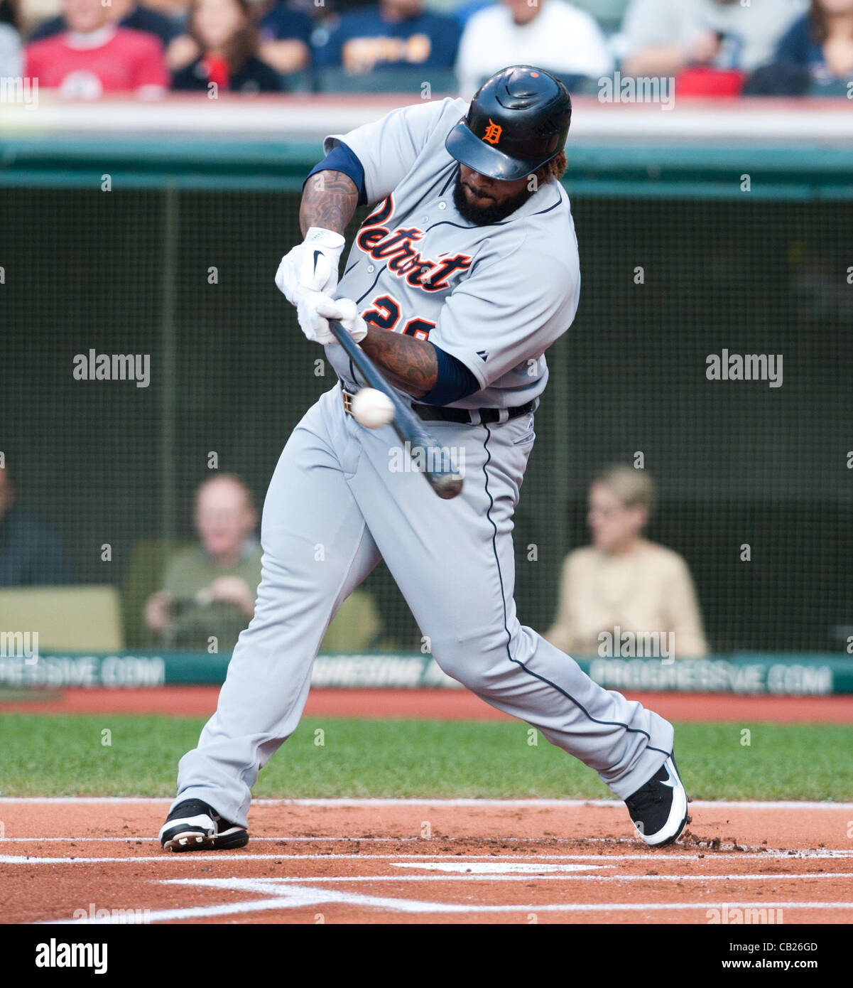 CLEVELAND, OH USA - MAY 22: Detroit Tigers first baseman Prince Fielder ...