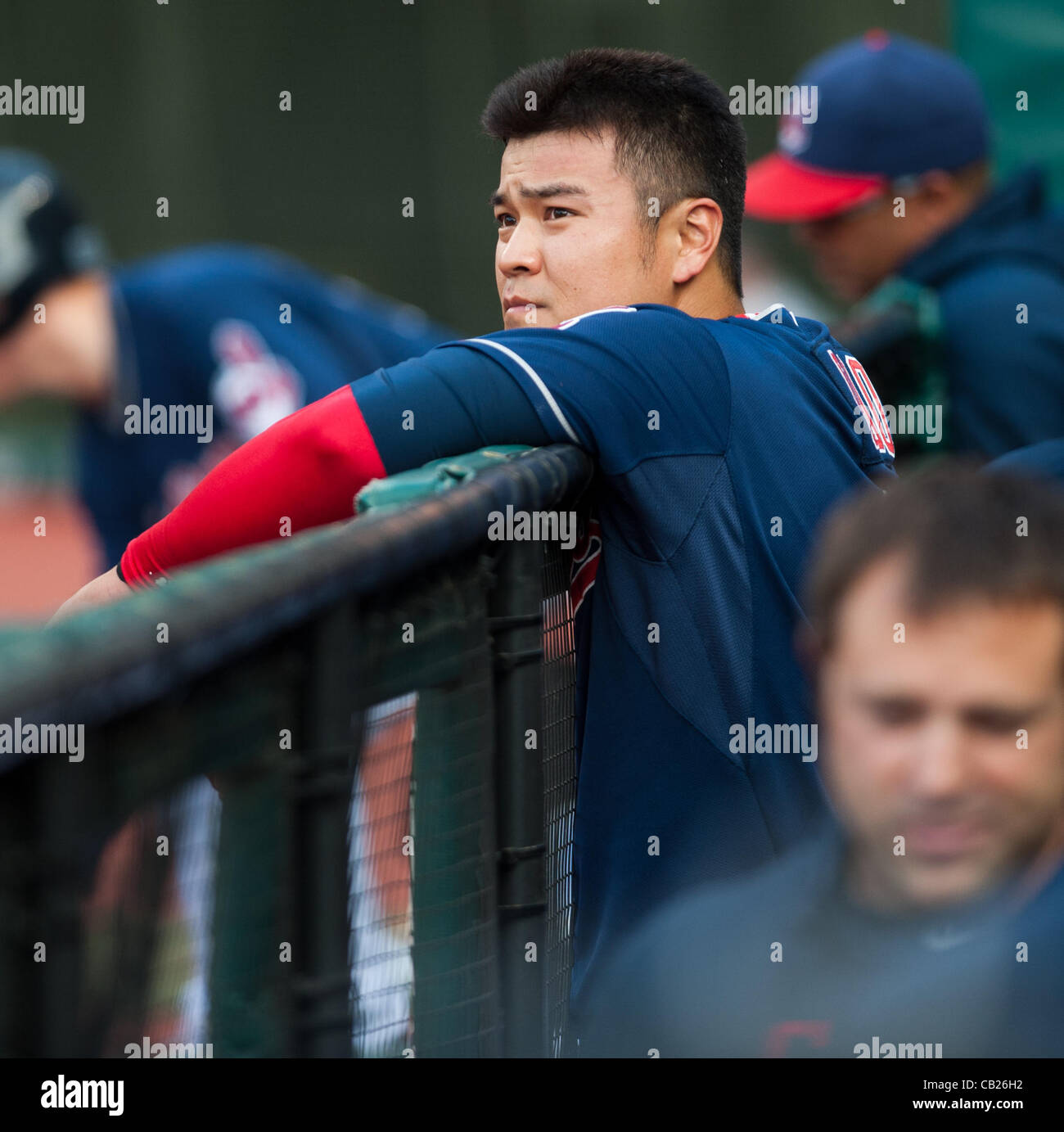 CLEVELAND, OH USA - MAY 22: Cleveland Indians right fielder Shin-Soo ...