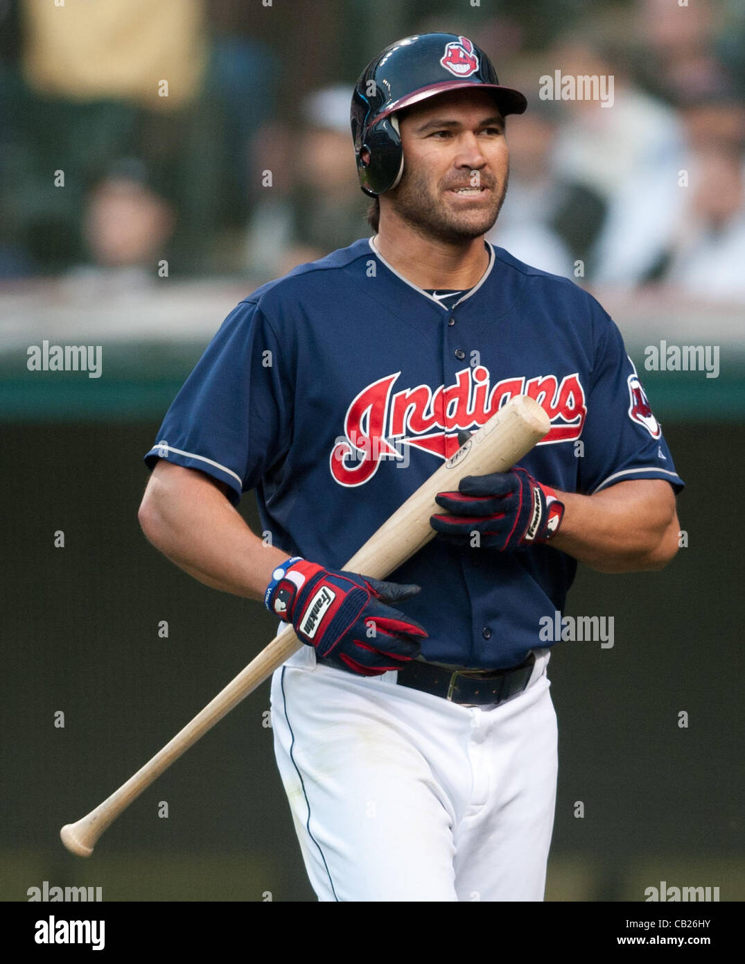 CLEVELAND, OH USA - MAY 22: Cleveland Indians left fielder Johnny Damon ...