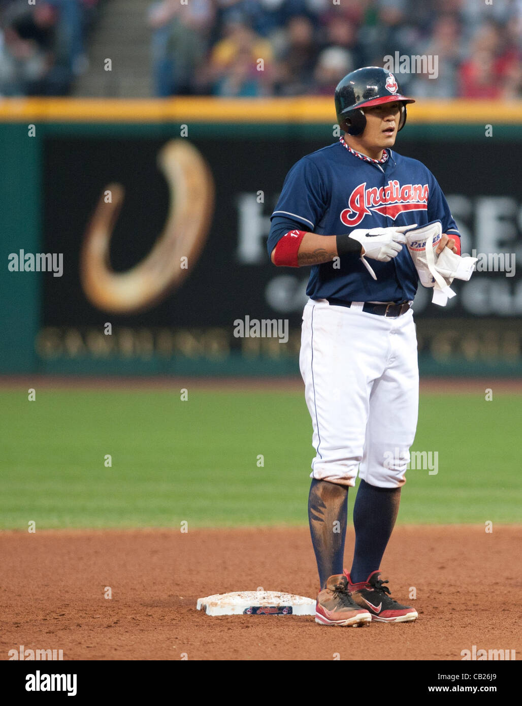 CLEVELAND, OH USA - MAY 22: Cleveland Indians right fielder Shin-Soo ...