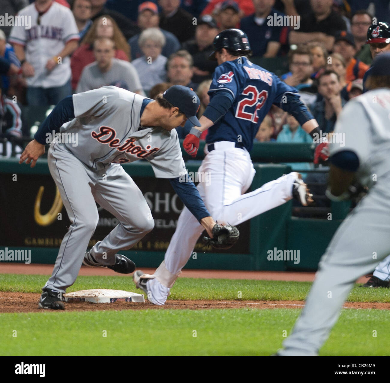 CLEVELAND, OH USA - MAY 22: Cleveland Indians second baseman Jason ...