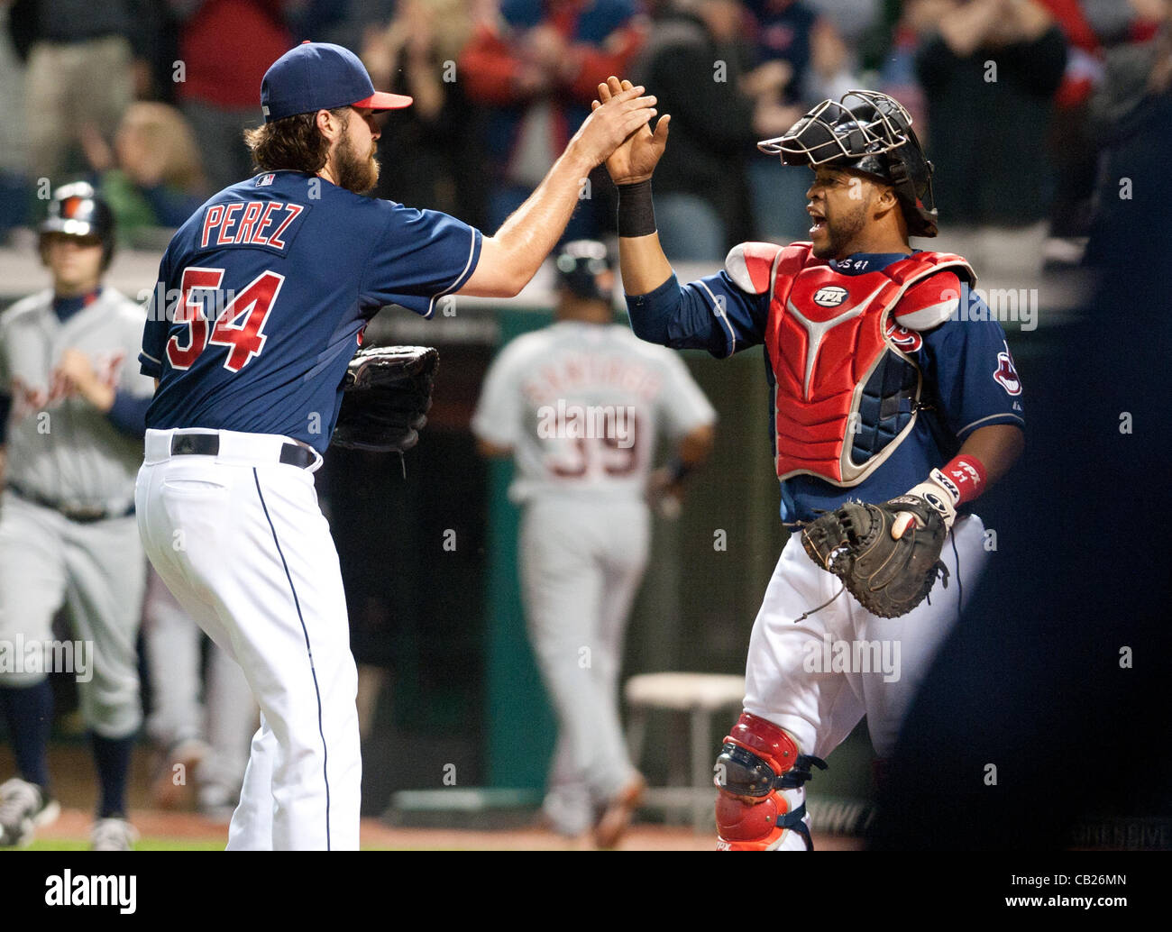 CLEVELAND, OH USA - MAY 22: Cleveland Indians relief pitcher Chris ...
