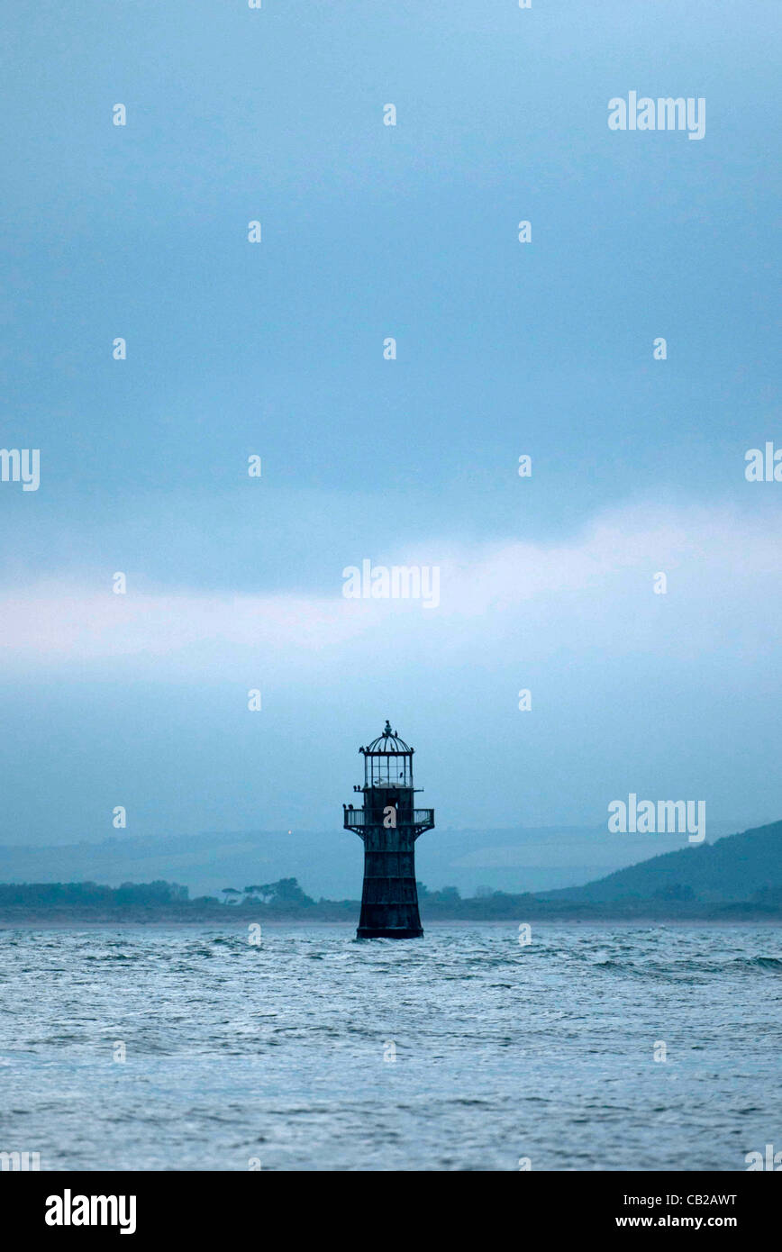Swansea. UK. 23rd May 2012. Stormy skies at the remote Whitford Point ...