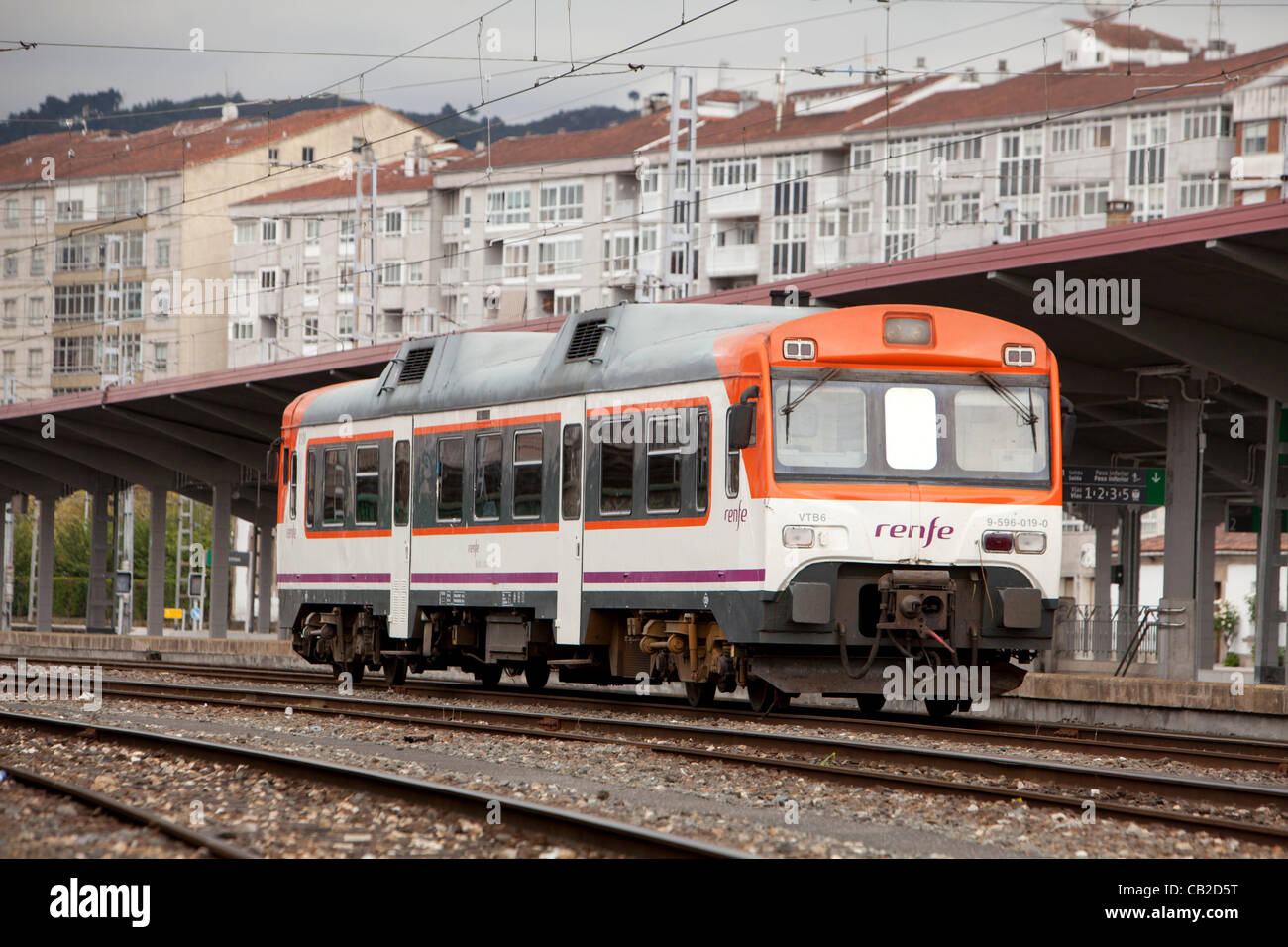 train railway tren rail station Orense Galicia iron regional tren ...