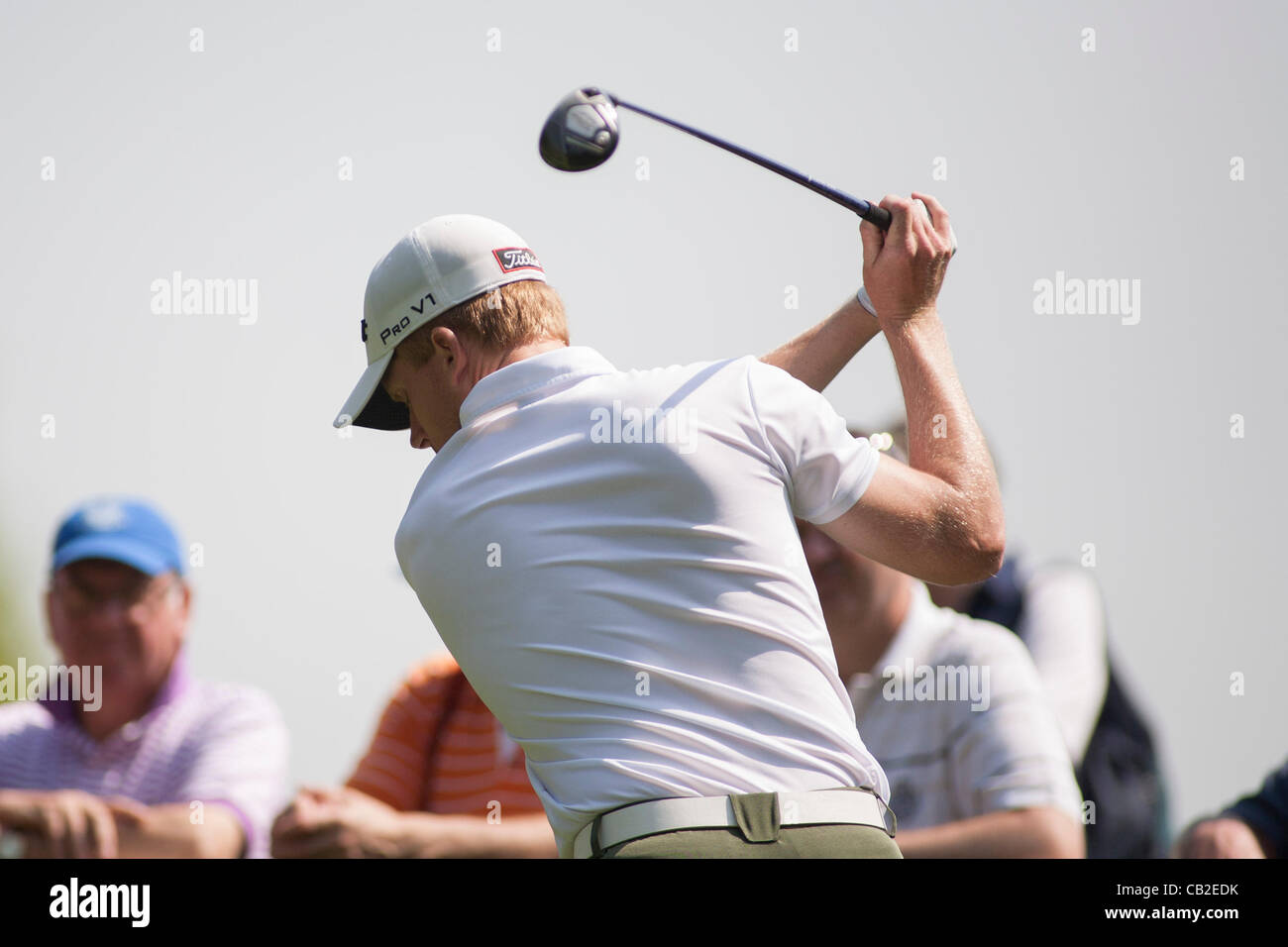 24.05.2012 Wentworth, England. Andrew DODT (AUS) plays a shot whilst ...